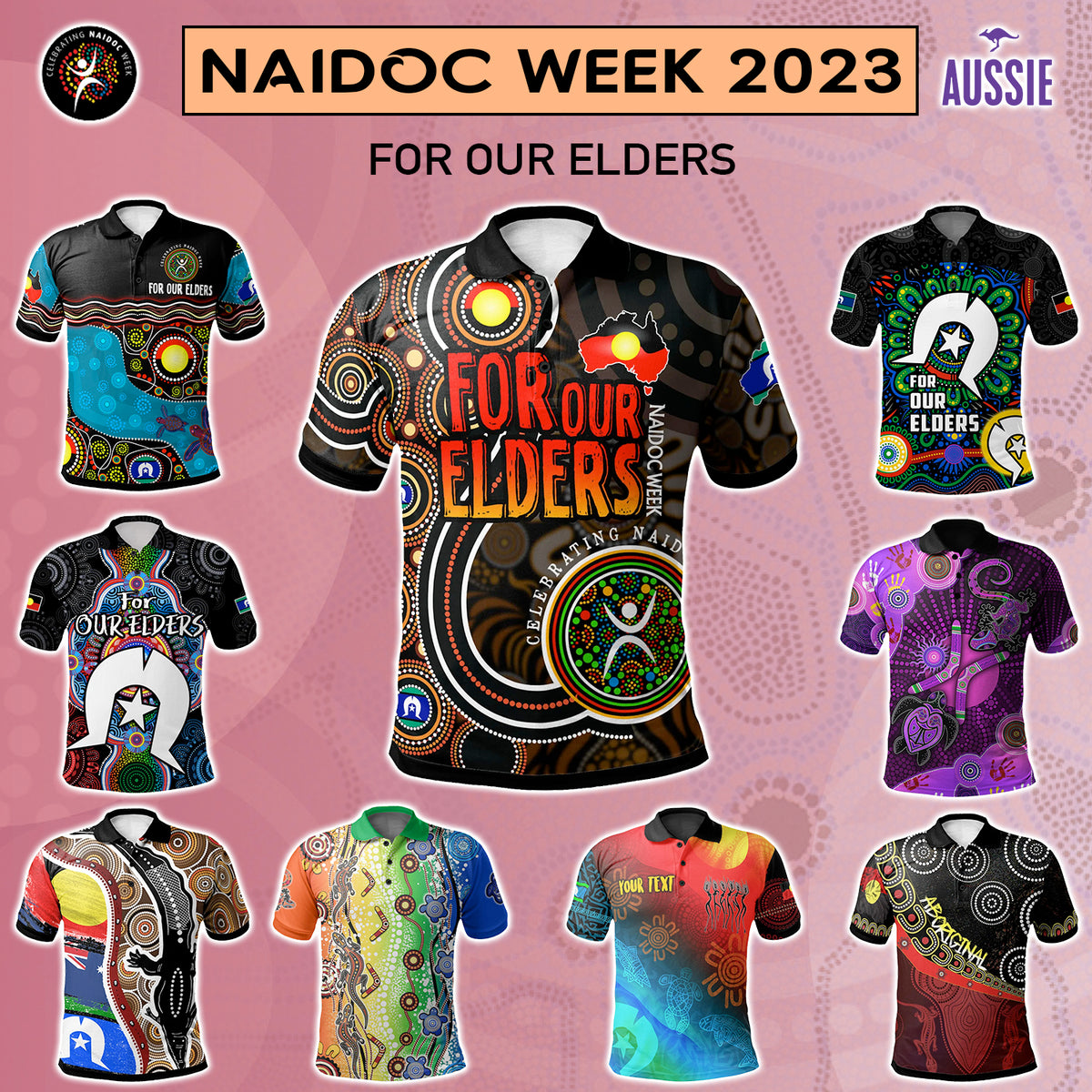 NAIDOC Week 2023 Polo Shirt Page 2 Aussiehoodie NAIDOC Week 2023 Polo Shirt Page 2 Aussiehoodie