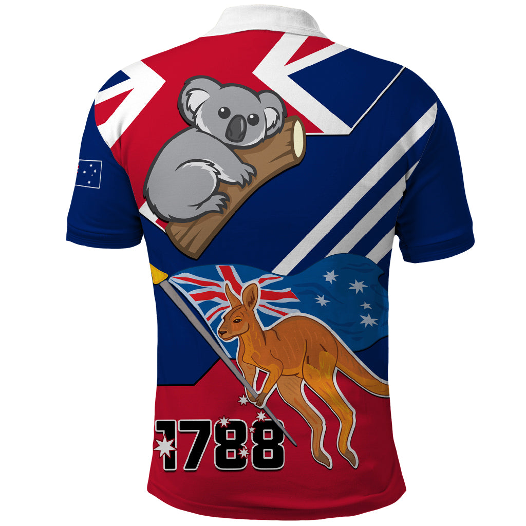 Australia Day Kangaroo and Koala With Flag Polo Shirt LT01 – Aussie Hoodie