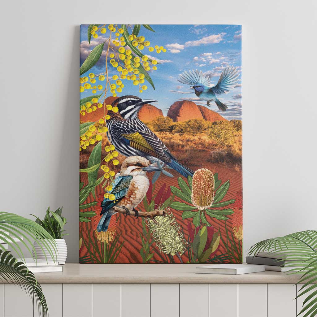 Australia Native Bird Uluru Ayers Rock Canvas Wall Art LT9 – Aussie Hoodie