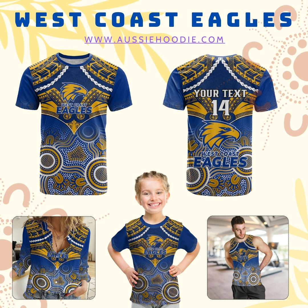 West Coast Eagles Aboriginal Mix Polynesian Pattern – Aussie Hoodie