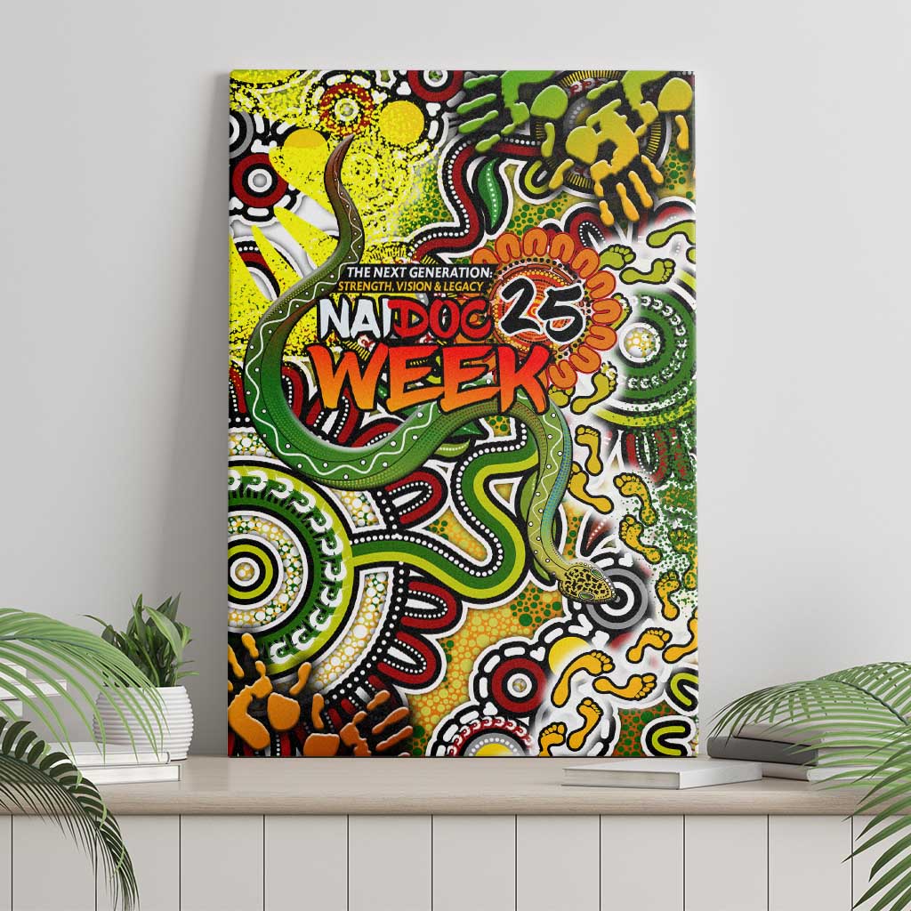 Indigenous Naidoc Week 2025 Canvas Wall Art Aboriginal Snake Handprints ...