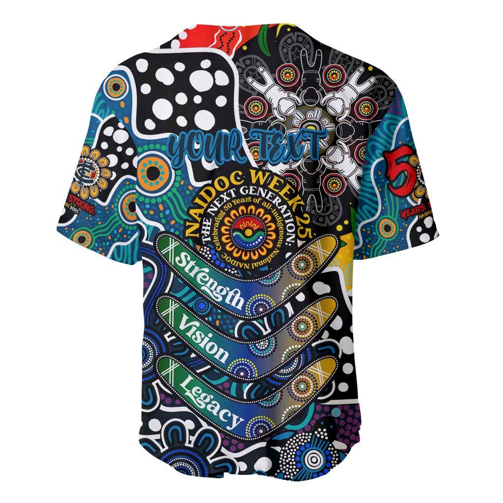 Personalised Blues AFL Celebrating 50 Years of Naidoc Baseball Jersey ...