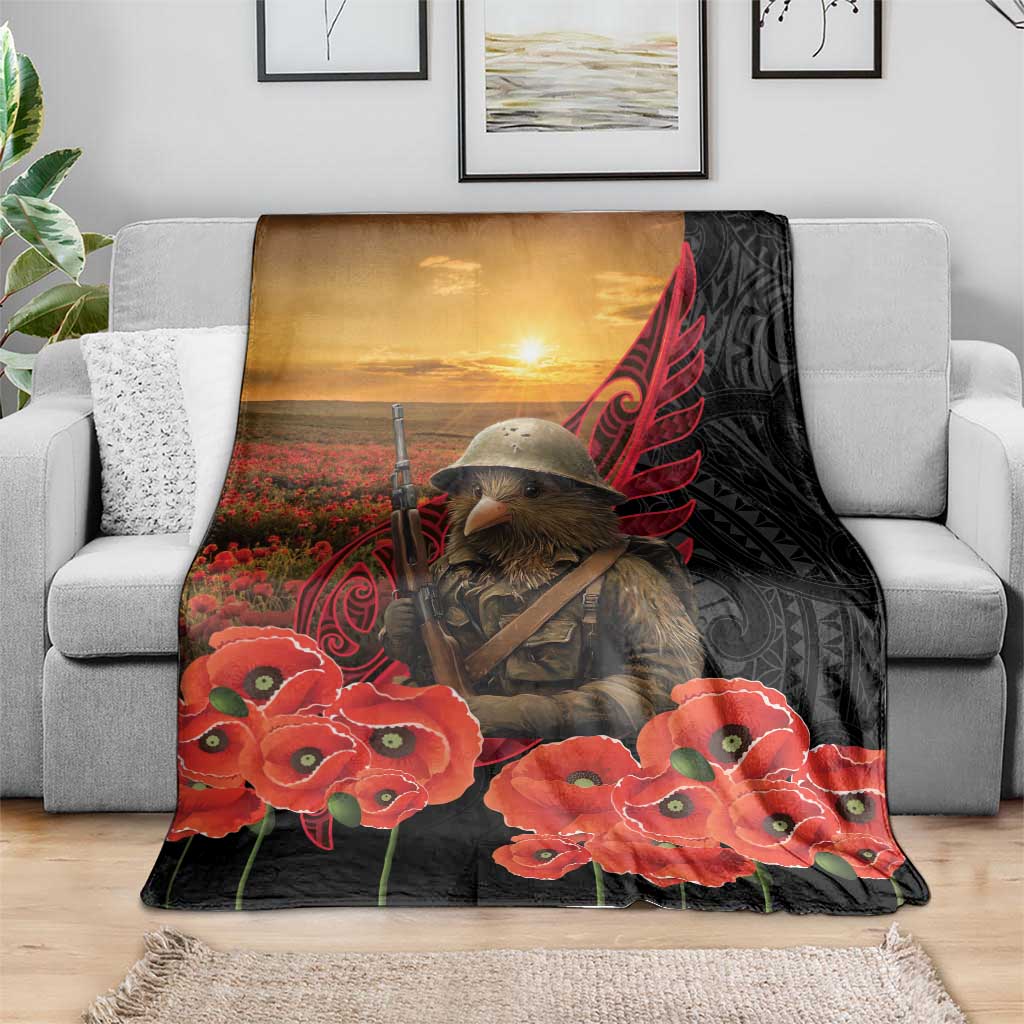Maori Kiwi Soldier Fern Tattoo ANZAC Day Blanket Lest We Forget ...