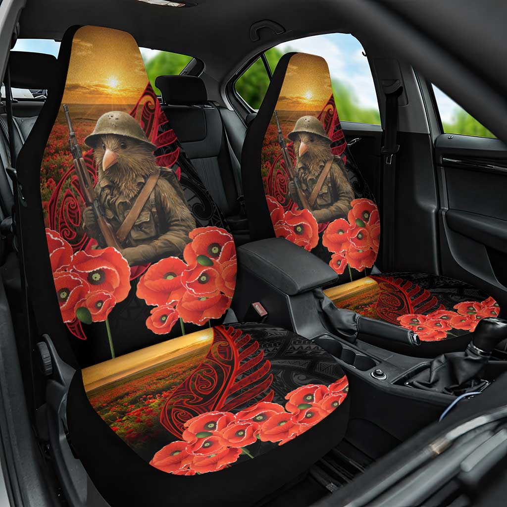 Maori Kiwi Soldier Fern Tattoo ANZAC Day Car Seat Cover Lest We Forget ...
