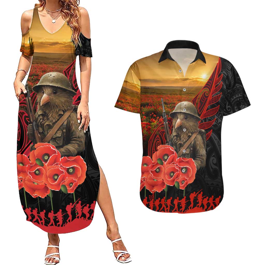 Maori Kiwi Soldier Fern Tattoo ANZAC Day Couples Matching Summer Maxi ...