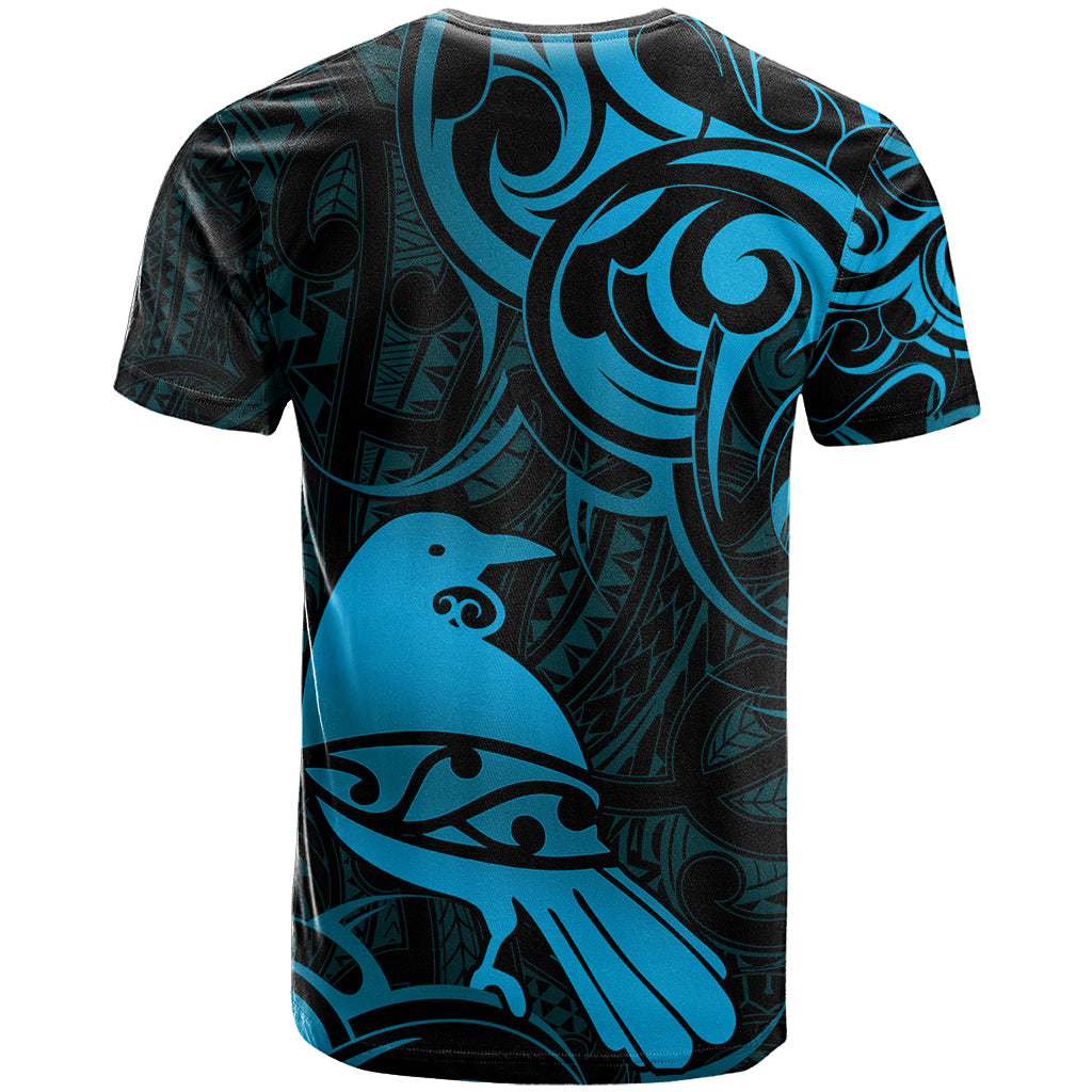 New Zealand Tui Bird T Shirt Aotearoa Maori Pattern - Blue LT14 ...
