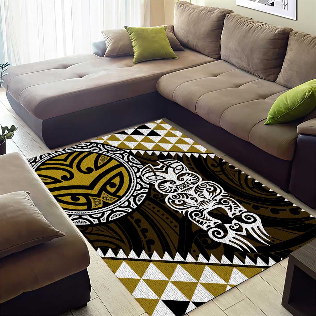 Yellow Aotearoa Niho Taniwha Area Rug Maori Mythology Tooth - Taniko ...