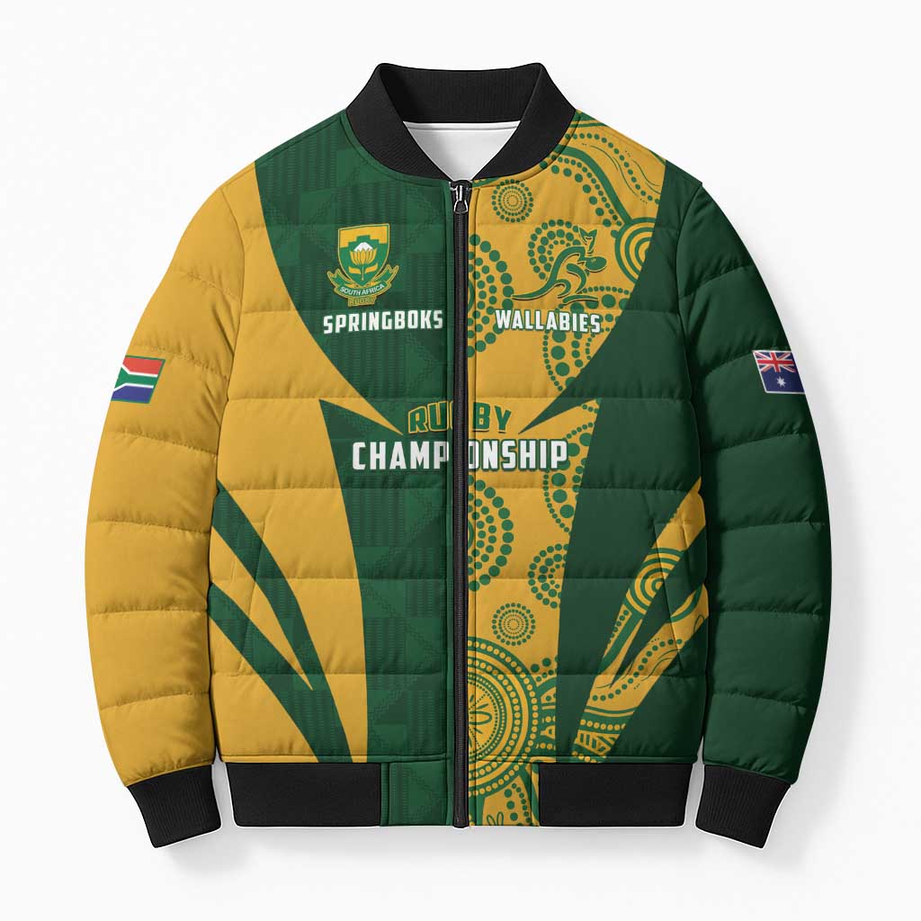 South Africa Australia Rugby Custom Bomber Puffer Jacket Springboks ...