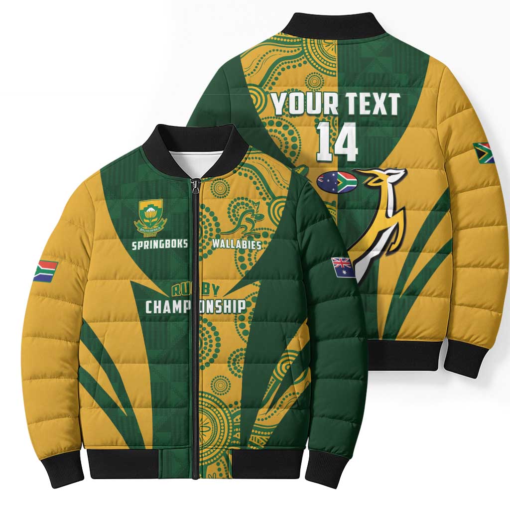South Africa Australia Rugby Custom Bomber Puffer Jacket Springboks ...