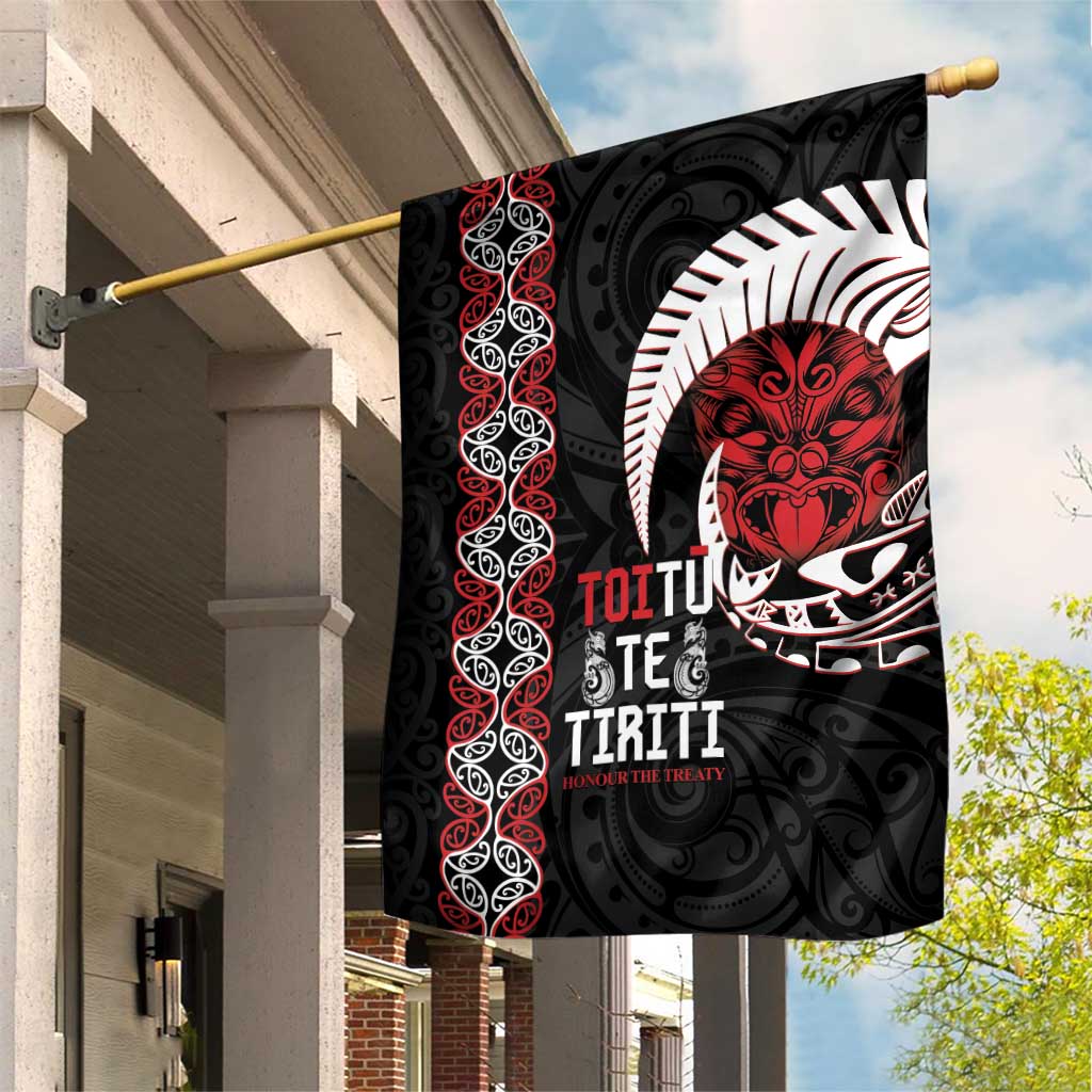 Aotearoa Toitu Te Tiriti Garden Flag Honour The Treaty Maori Haka LT14 ...