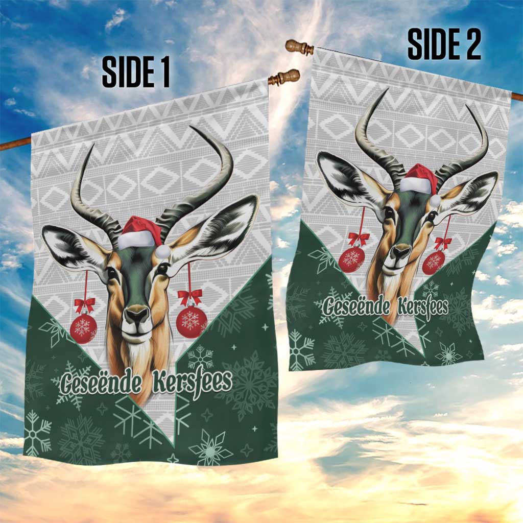 South Africa Springboks Christmas Garden Flag Bokke Santa - Geseende K ...