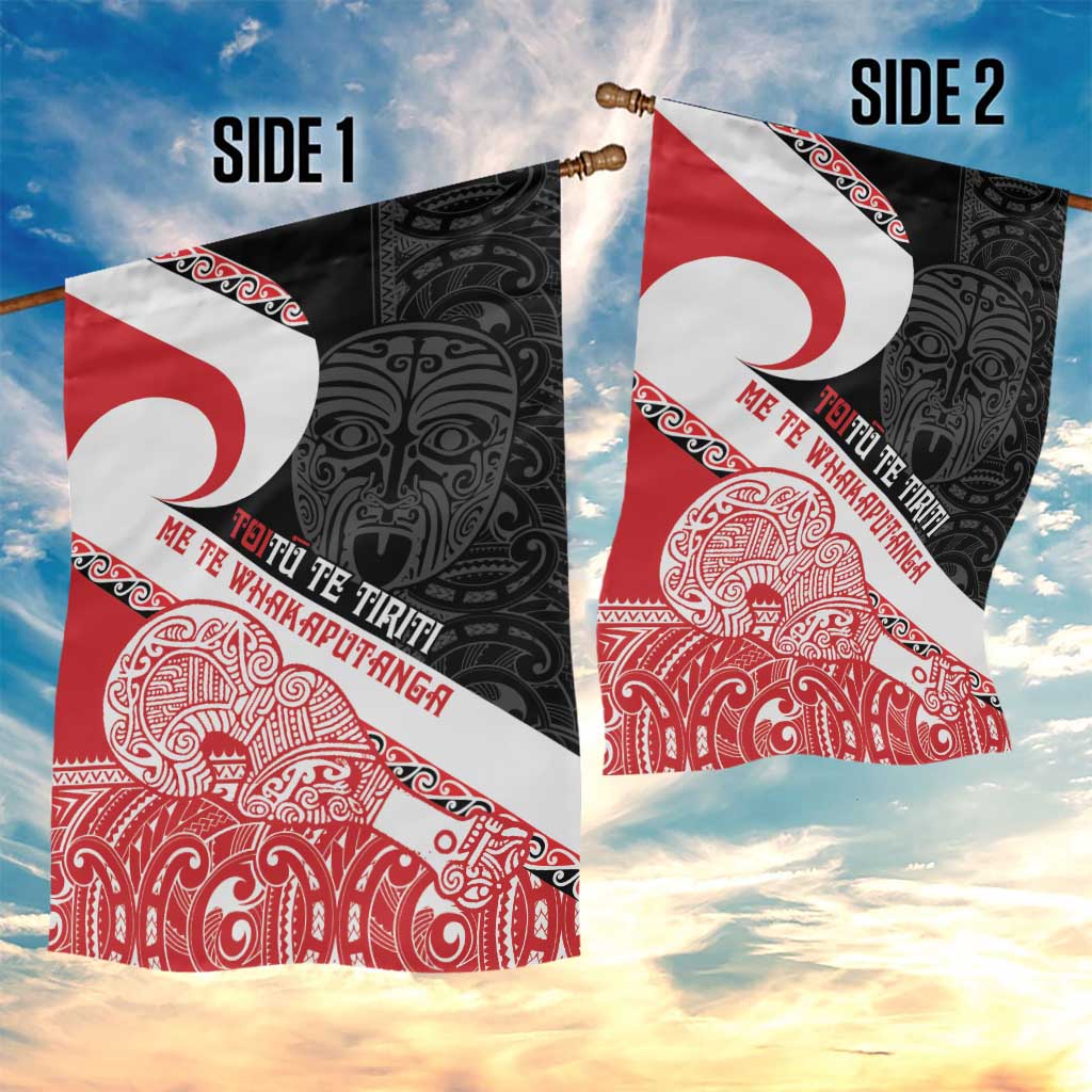 Toitu Te Tiriti Me Te Whakaputanga Garden Flag Maori Wahaika With Haka ...