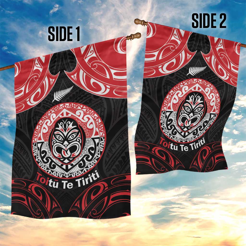 Aotearoa Toitu Te Tiriti Garden Flag Haka Tiki Honour The Treaty LT14 ...